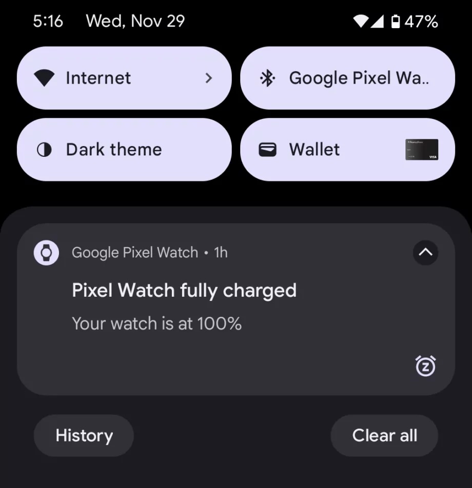 Pixel Watch の充電完了がスマートフォンに通知されるようになりはじめました | HelenTech