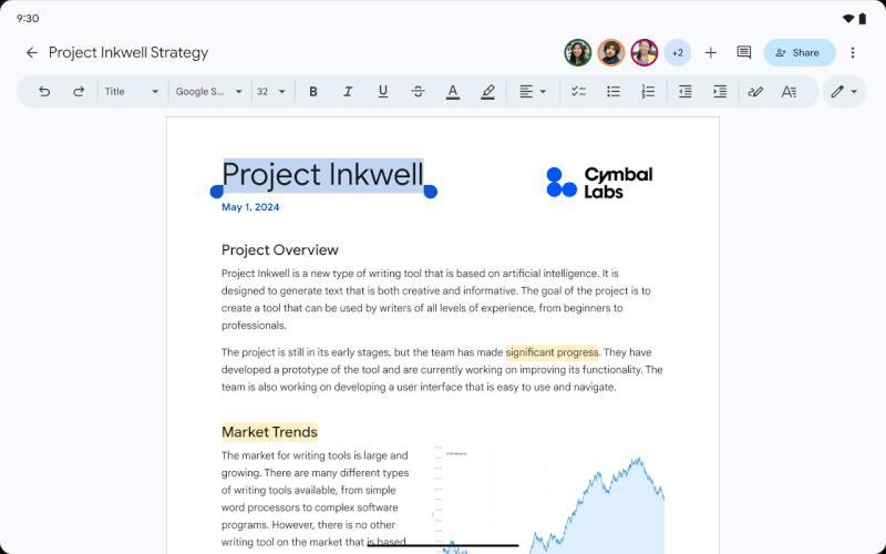 Android タブレットの Google ドキュメント、スプレッドシート、スライドに新しい書式設定サイドバーが追加 | HelenTech