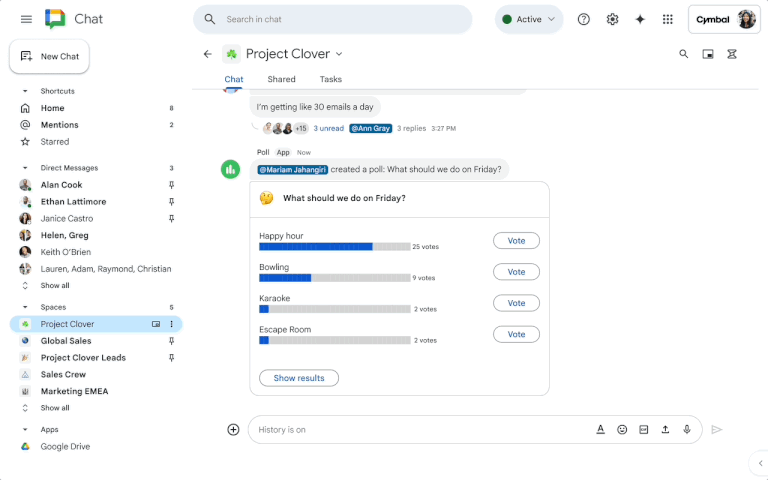 Google チャットで直接アンケートを作成して、投票できる｢Poll｣アプリが導入 | HelenTech